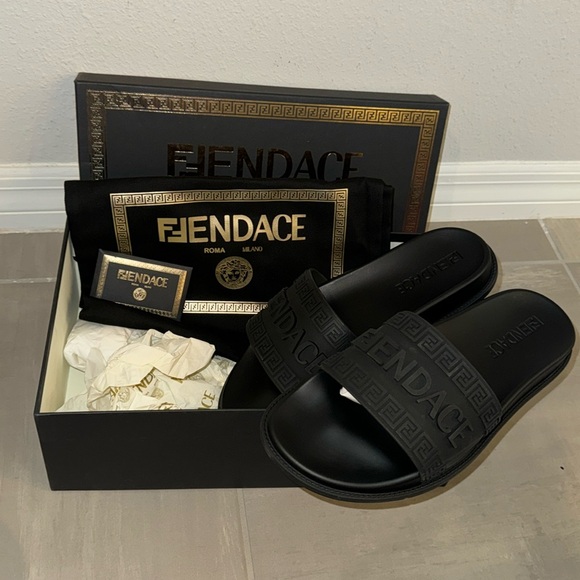 Fendi | Shoes | Fendi X Versace Fendace Pool Slides | Poshmark